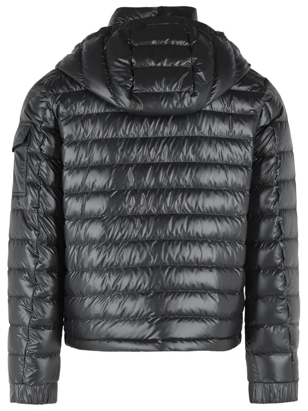 Moncler Lauros Short Hooded Down Jacket In Polyester - Black