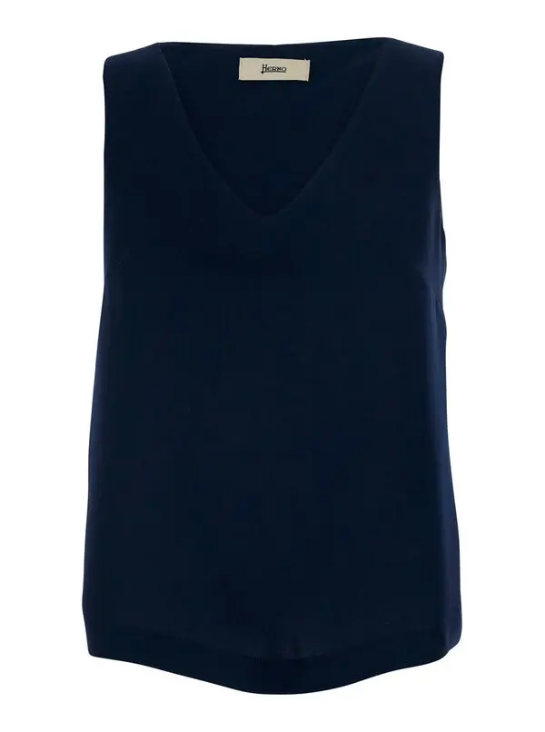 Herno V-neck Polyester Top - Multicolor