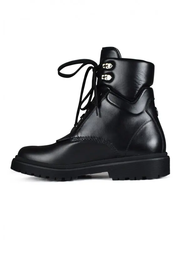 Moncler Patty Lace-up Leather Ankle Boots