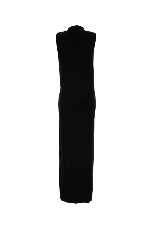 JEAN PAUL GAULTIER Stretch Viscose Long Dress - Black