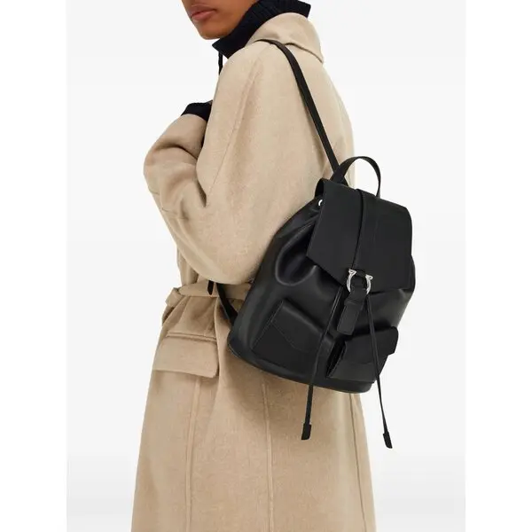 FERRAGAMO Gancini Flap Leather Backpack