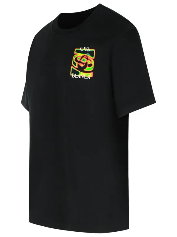 Casablanca Heat Map' Cotton T-shirt - Black