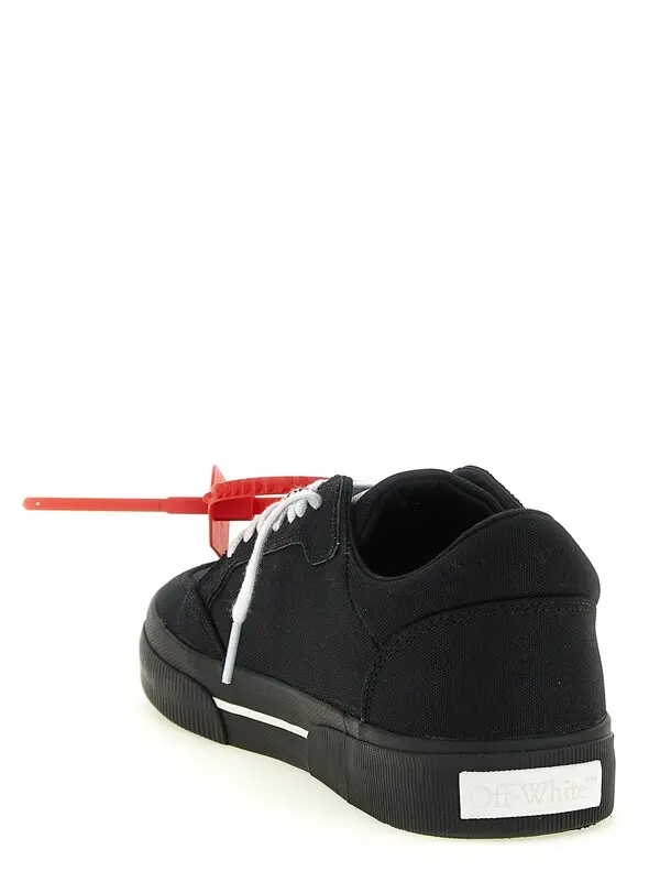 Off-White Vulcanized Canvas Sneakers With Contrast Suede Logo