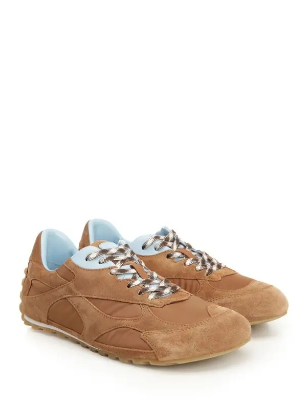 Bottega Veneta Orbit Flash Suede And Nylon Sneakers - Multicolor