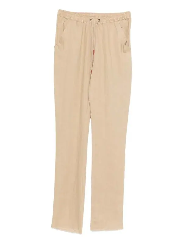 Kiton Linen Drawstring Waist Pants - Multicolor