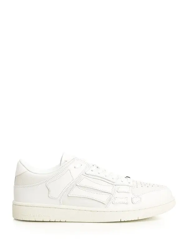 Amiri Skeletal Leather Low Top Sneakers - White