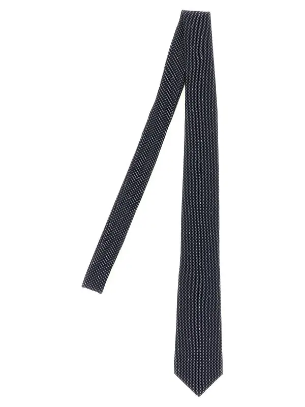 Saint Laurent Polka Dot Silk Crêpe Tie