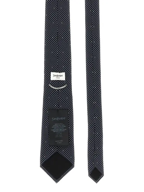 Saint Laurent Polka Dot Silk Crêpe Tie
