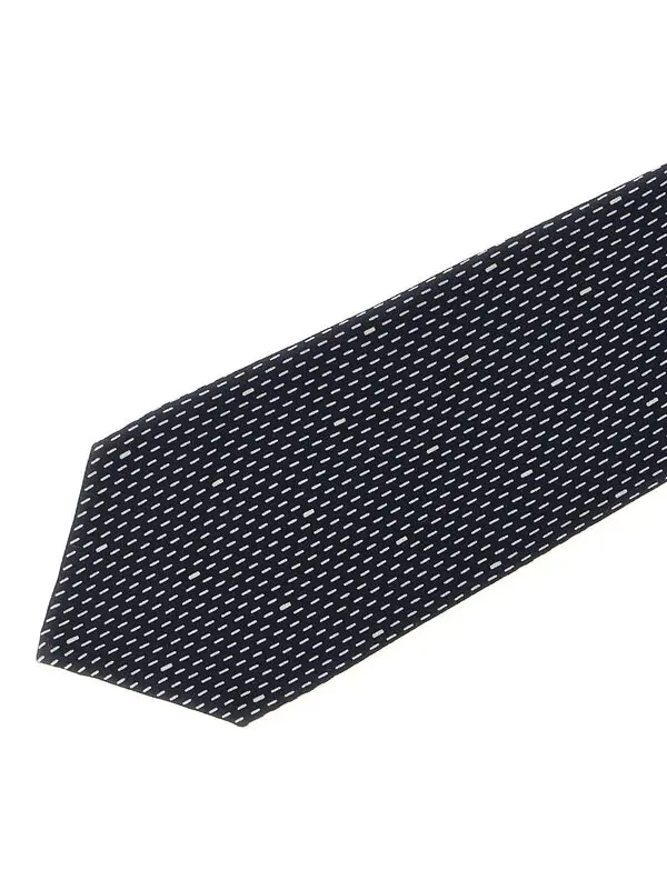 Saint Laurent Polka Dot Silk Crêpe Tie