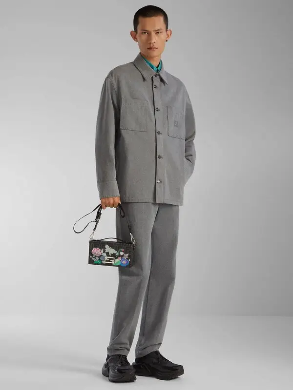 Fendi Grey Cotton Shirt Jacket