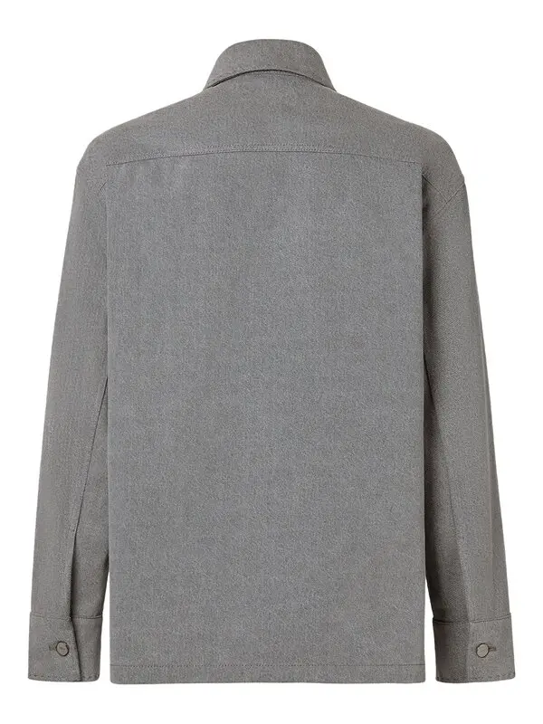 Fendi Grey Cotton Shirt Jacket