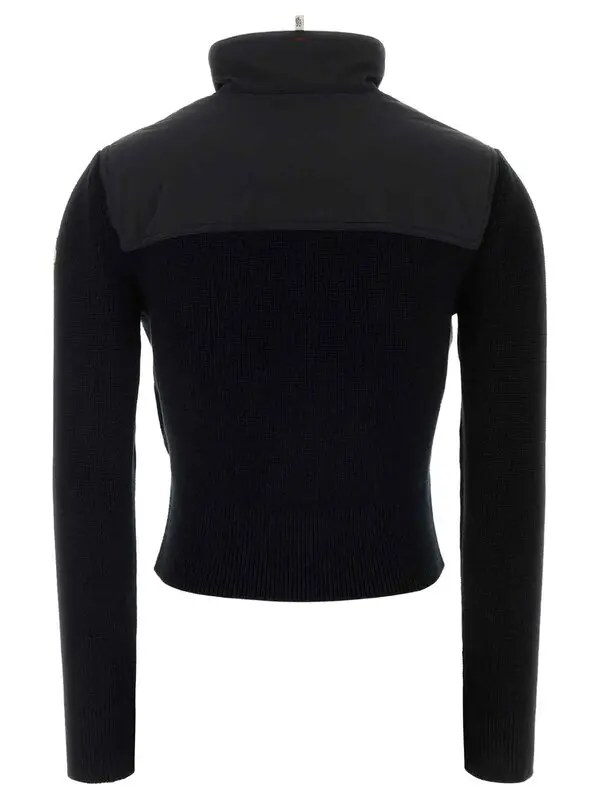 Moncler Zip-up Cotton Cardigan - Black