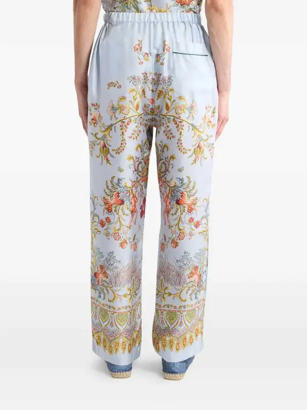 Etro Printed Silk Trousers - Multicolor