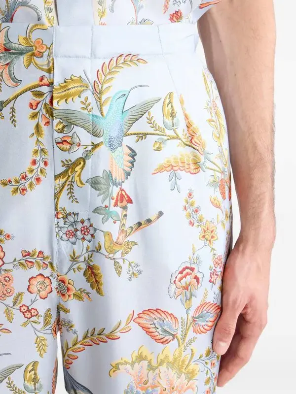 Etro Printed Silk Trousers - Multicolor