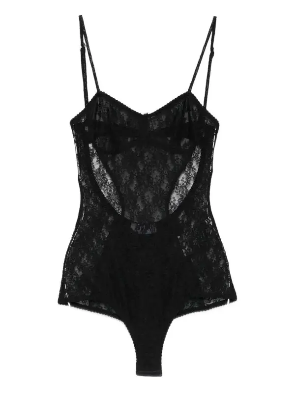 Attico Lace Bodysuit - Black
