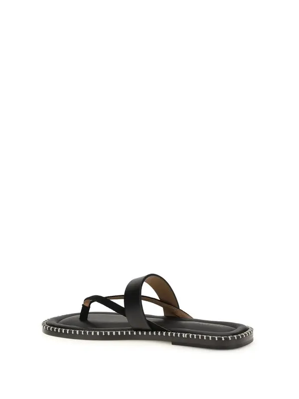 Dries Van Noten Embellished Leather Slip-on Sandals With Sequins - Black