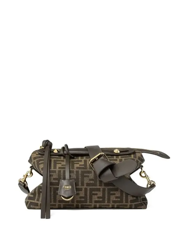 Fendi By The Way Soft Medium Ff Jacquard Bag - Brown