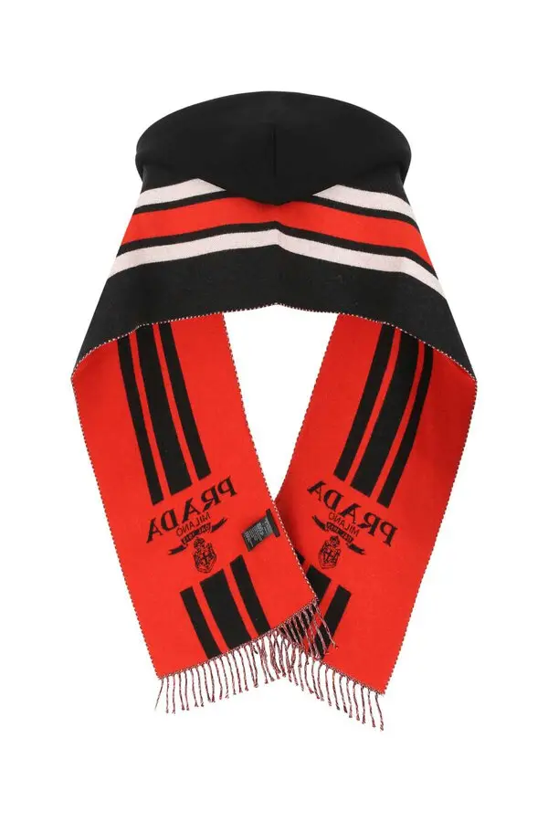 Prada Embroidered Wool Scarf