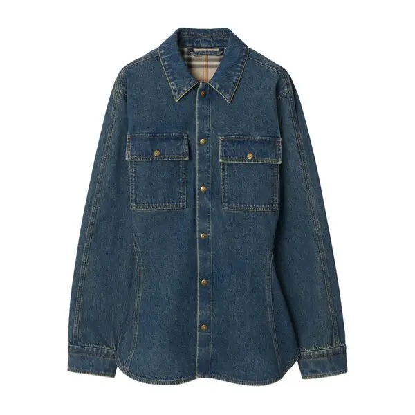Burberry Cotton Lycra Denim Shirt - Blue