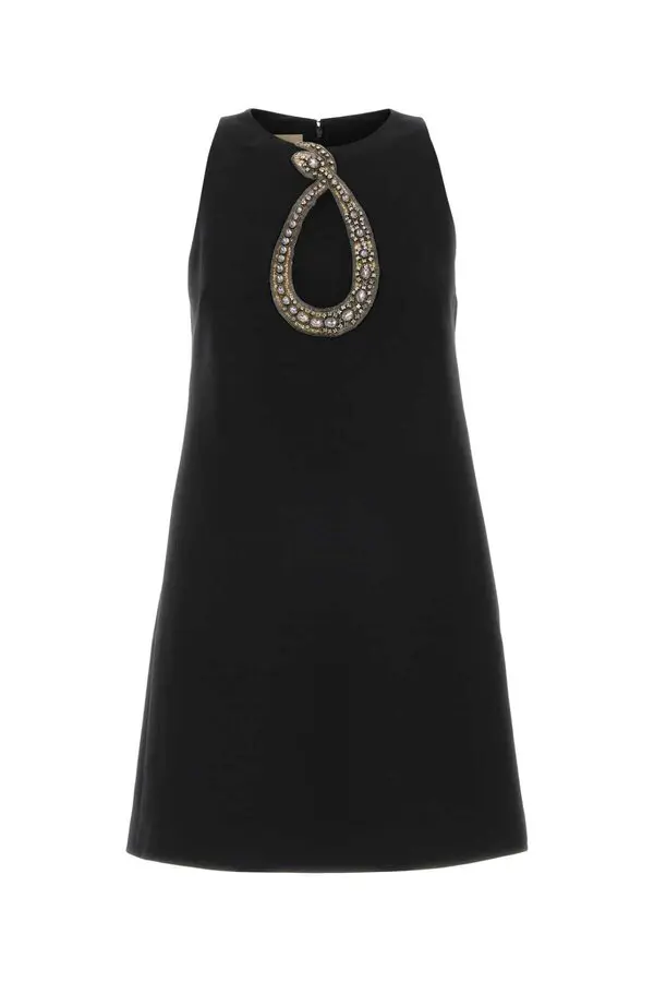 Valentino Garavani Crepe Couture Mini Dress - Black