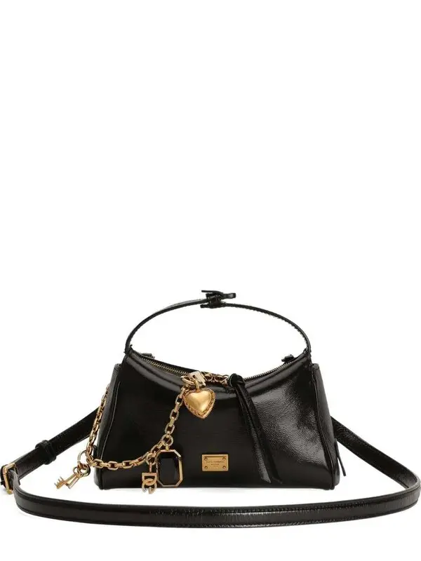 Dolce & Gabbana Shoulder Bag With Applique - Black