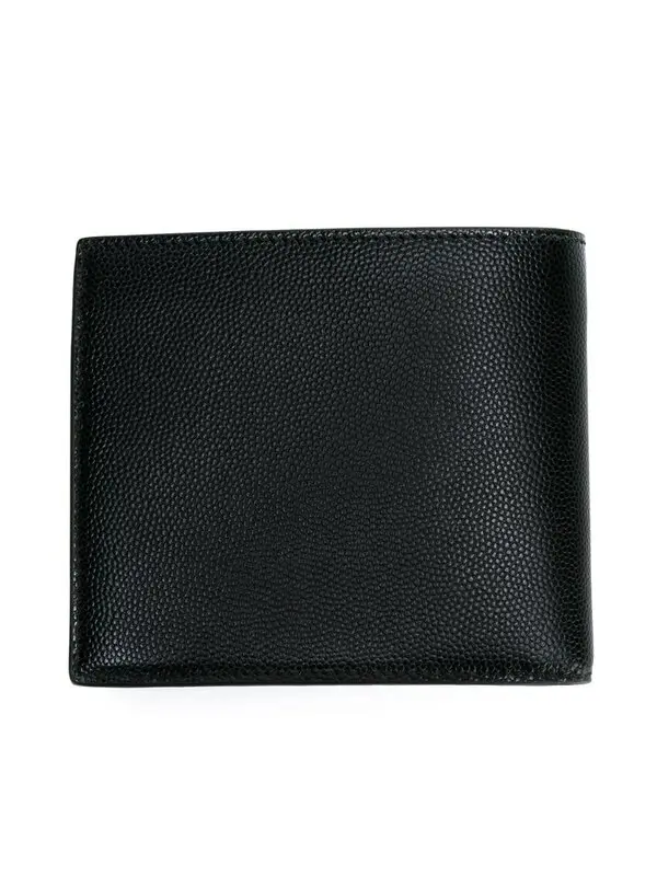 Saint Laurent Embossed Logo Bi-fold Wallet - Black