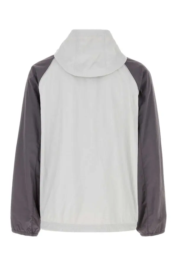Balenciaga Light Grey Tech Fabric Hooded Jacket