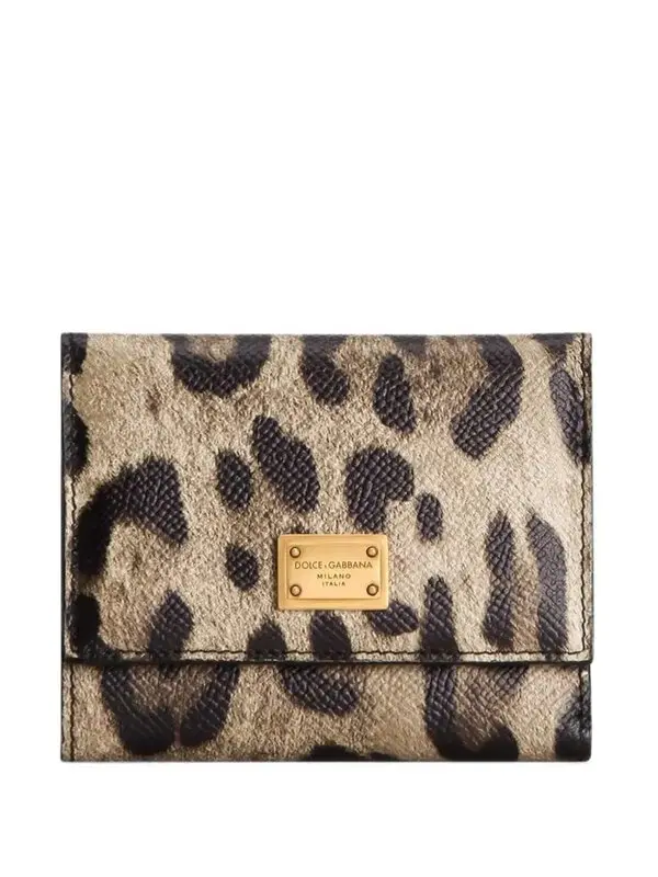 Dolce & Gabbana Leopard Print Zip Around Wallet - Multicolor