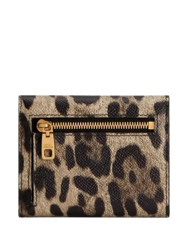 Dolce & Gabbana Leopard Print Zip Around Wallet