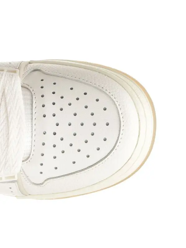 Amiri Skyline Leather Sneakers With Ma Logo - White