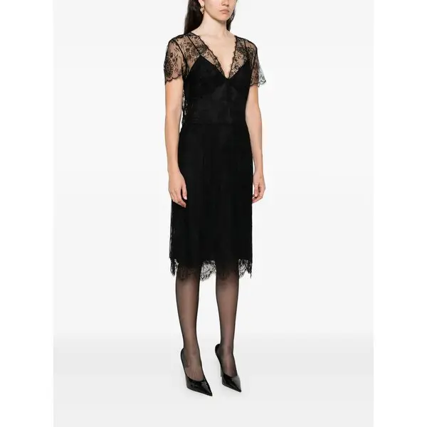 Prada Short Sleeve Lace Dress