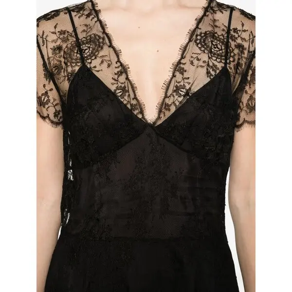 Prada Short Sleeve Lace Dress