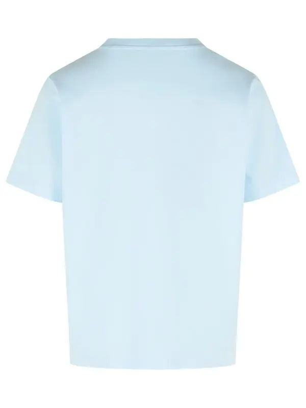 Casablanca Airbrush Smiley' Light Cotton T-shirt - Blue