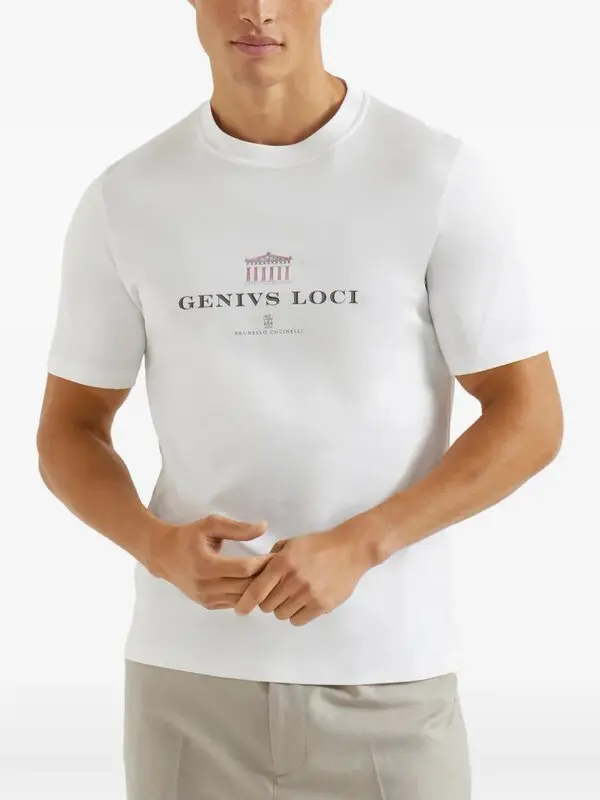 Brunello Cucinelli Crew-neck T-shirt With Graphic Print