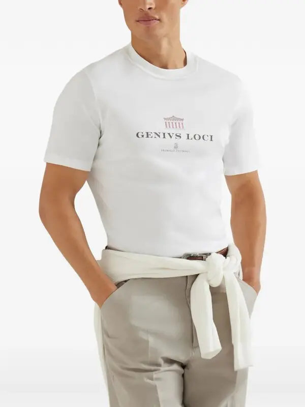 Brunello Cucinelli Crew-neck T-shirt With Graphic Print