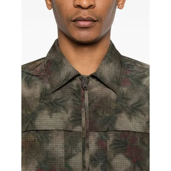 Herno Floral Print Zip-up Shirt Jacket