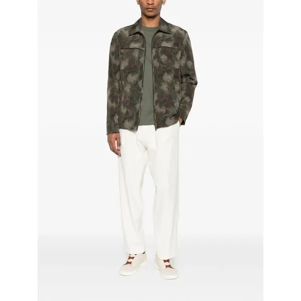 Herno Floral Print Zip-up Shirt Jacket