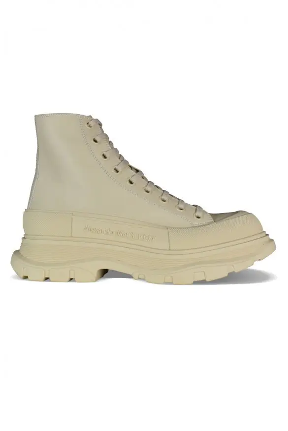 Alexander McQueen Tread Slick High-top Sneakers - Cream