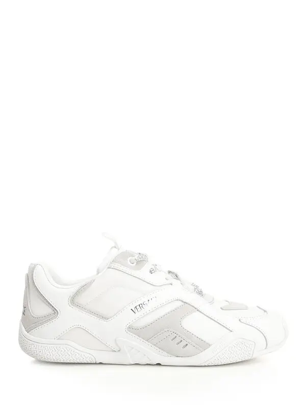 Versace Galaxia Leather Low-top Sneakers - White