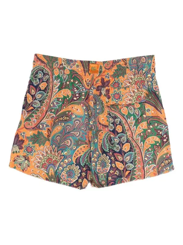 Etro Drawstring Swim Shorts With Paisley Print - Multicolor