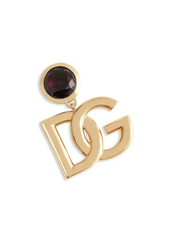 Dolce & Gabbana Logo Dangle Earrings - Silver