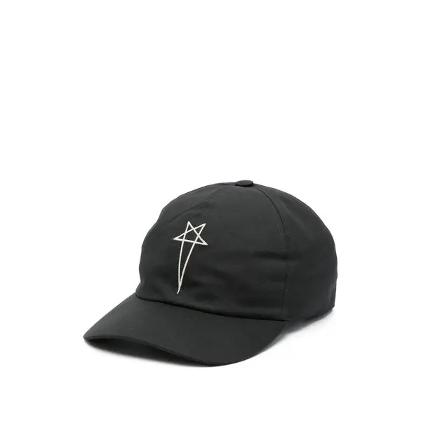 Rick Owens Baseball Cap With Star Motif - Black