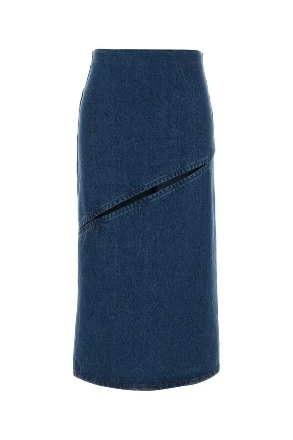 JIL SANDER Asymmetrical Denim Skirt - Blue