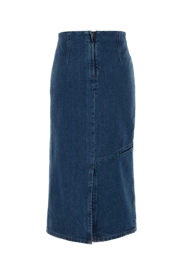 JIL SANDER Asymmetrical Denim Skirt - Blue