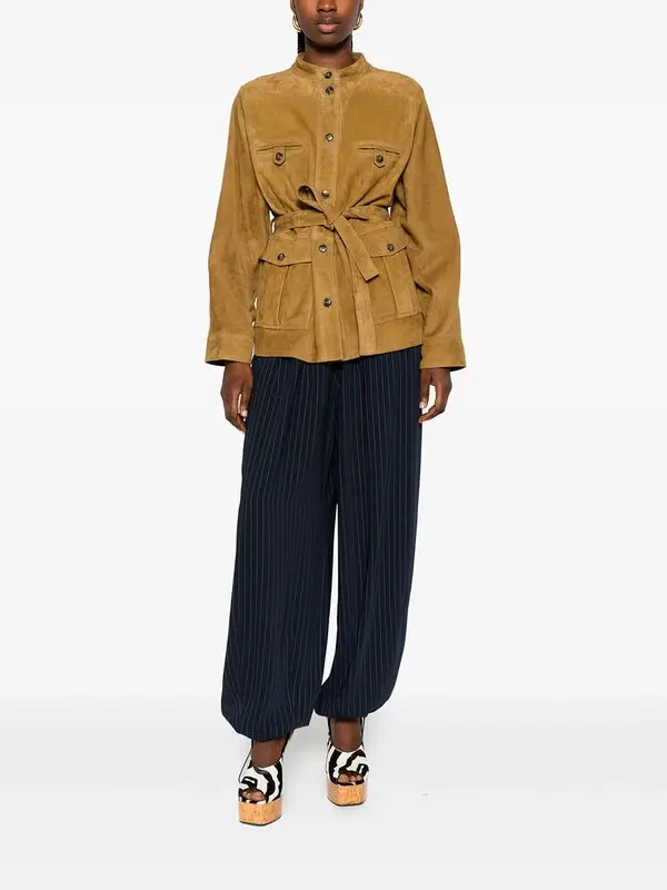 YVES SALOMON Belted Suede Jacket