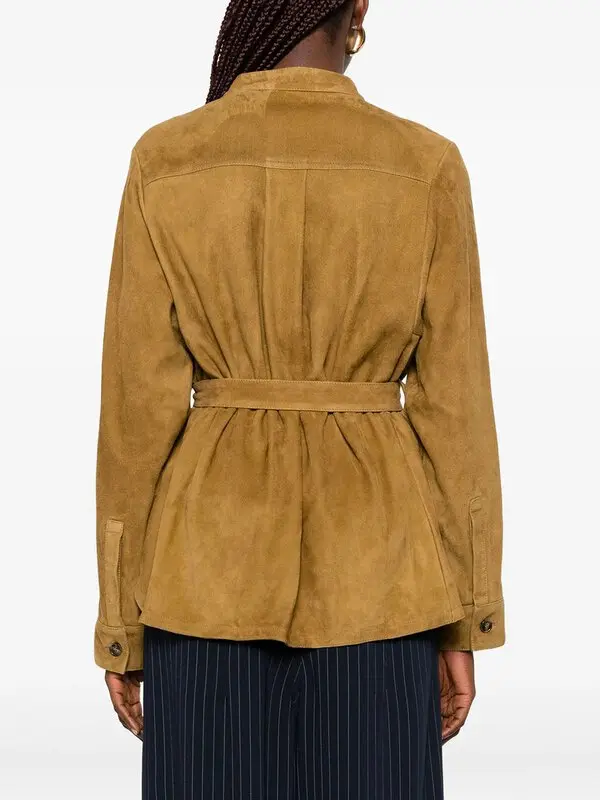 YVES SALOMON Belted Suede Jacket