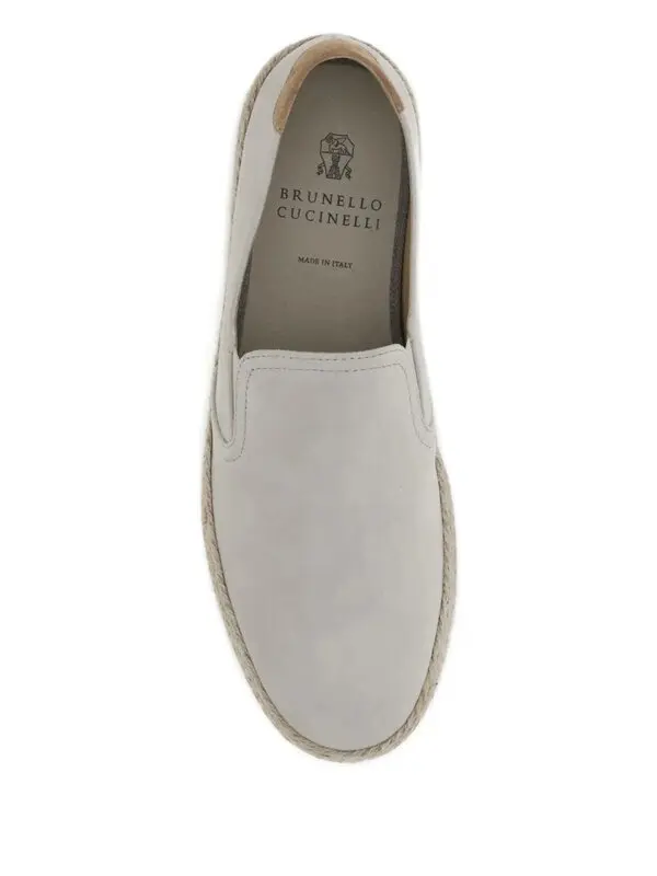 Brunello Cucinelli Leather Espadrille Sneakers