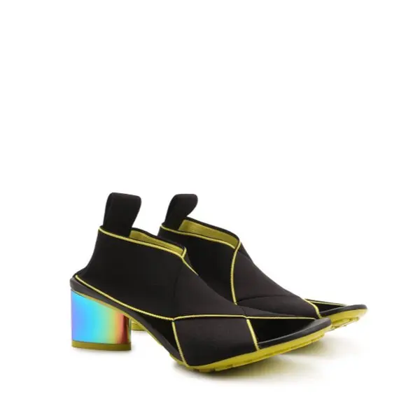 Bottega Veneta Fabric Flex Sandals With Embossed Logo - Black