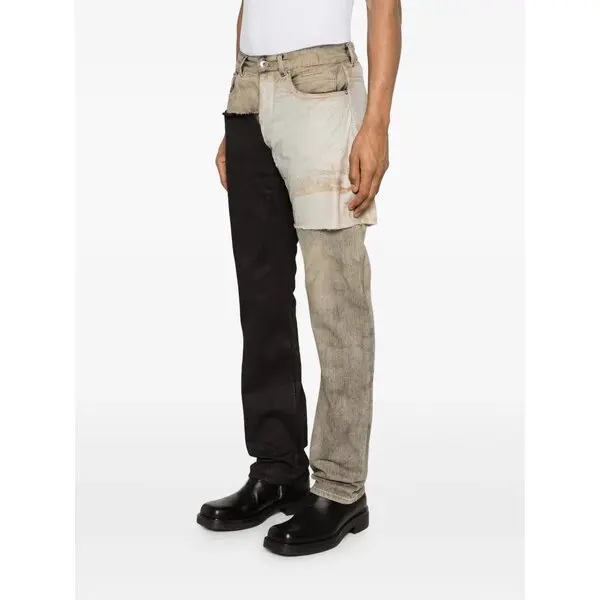 Rick Owens Panelled Patchwork Jeans - Black