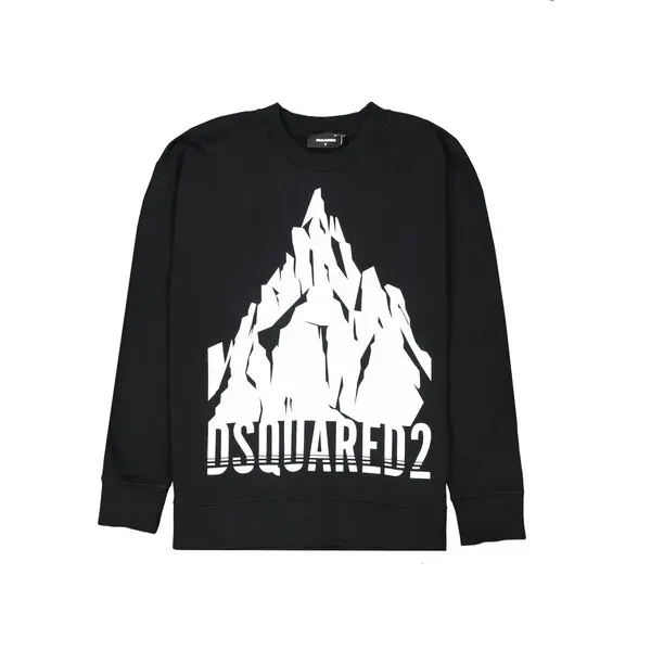 Dsquared2 Cotton Logo Sweatshirt - Black